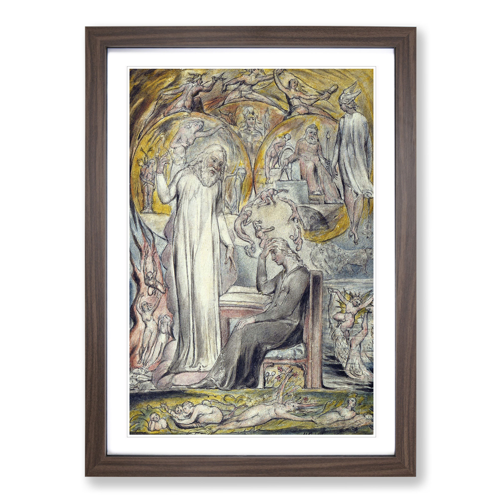 The Spirit Of Plato By William Blake Framed Canvas Wall Art Print ...